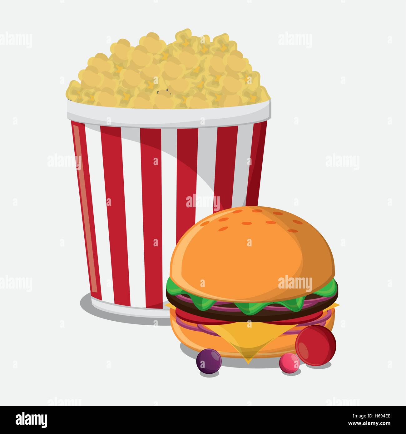 Pop corn fast and carnival food design Stock Vector Image & Art - Alamy