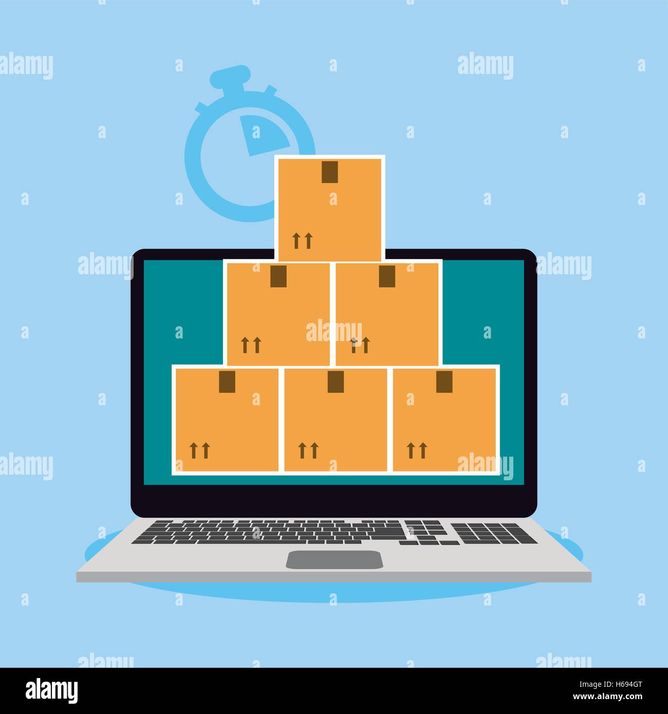 Laptop and delivery design Stock Vector Image & Art - Alamy