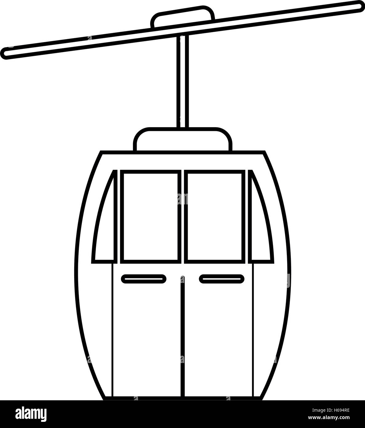 Isolated cable car vehicle design Stock Vector Image & Art - Alamy