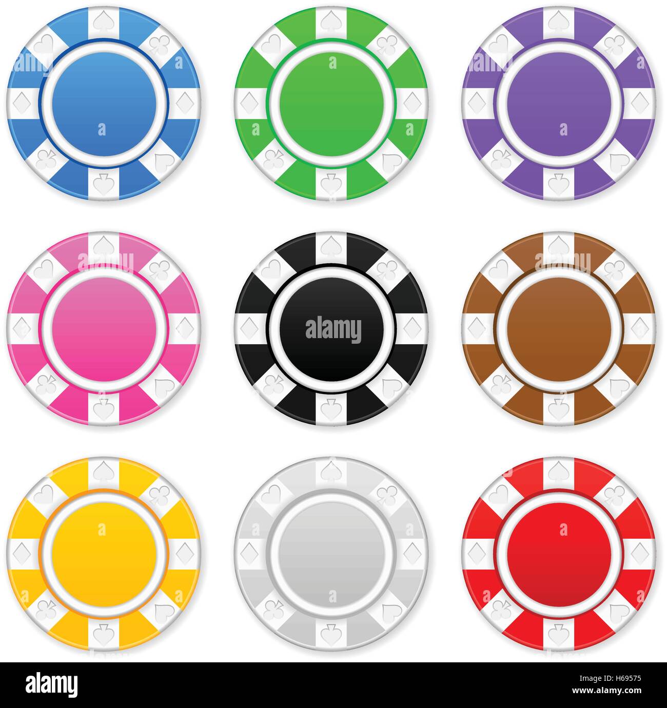 Casino chips on a white background. Vector illustration Stock Vector ...