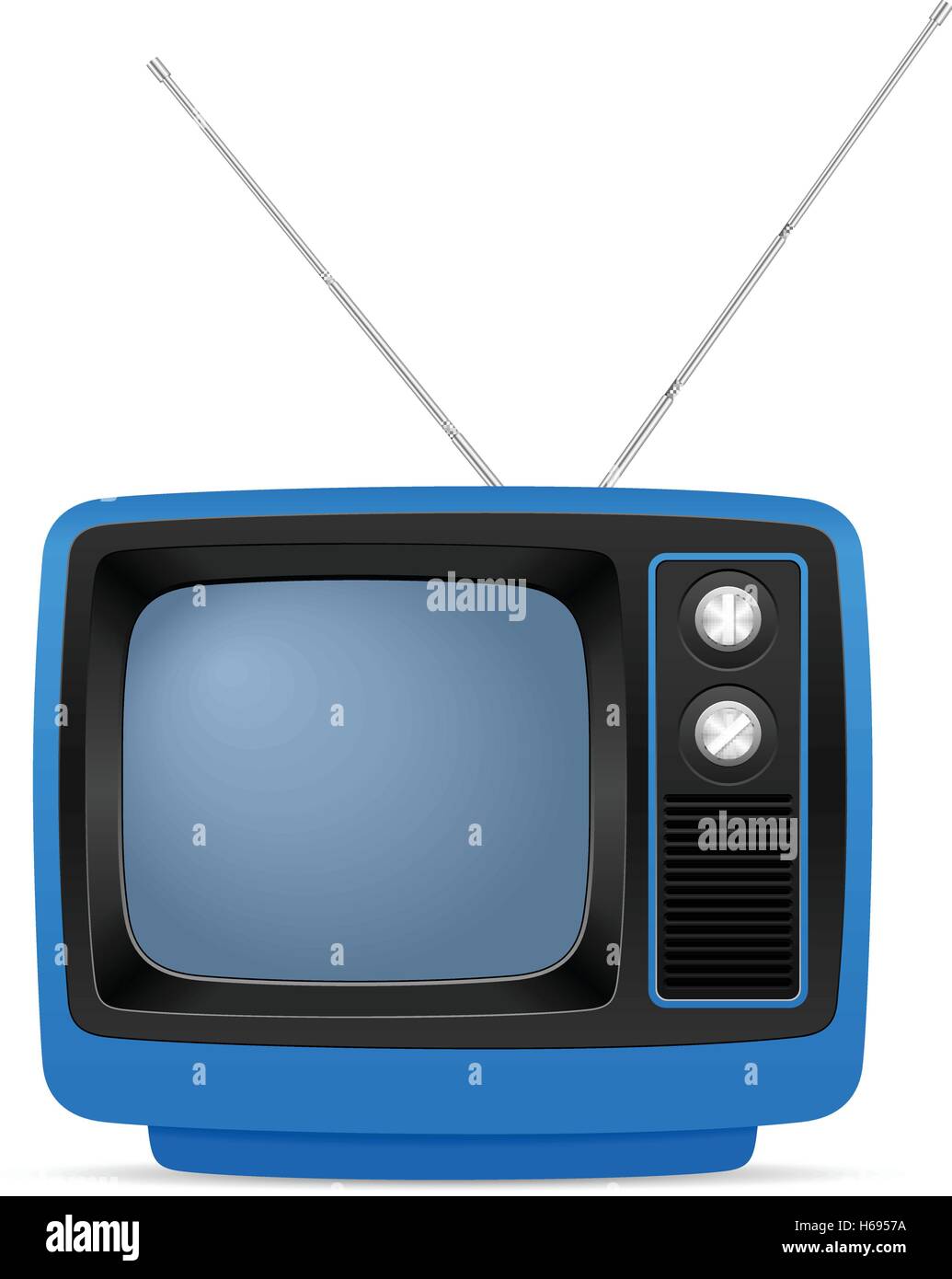 Retro TV on a white background Stock Vector Image & Art - Alamy