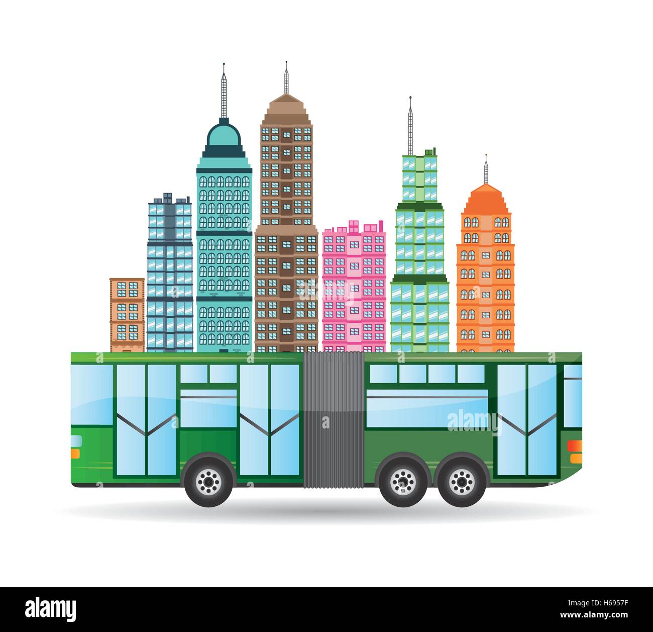 bus vehicle and transportation design Stock Vector Image & Art - Alamy