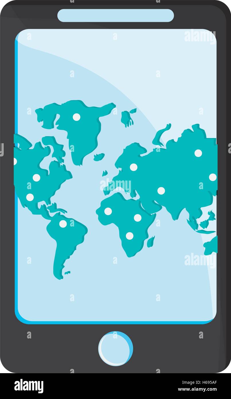 Map inside smartphone of travel concept Stock Vector Image & Art - Alamy