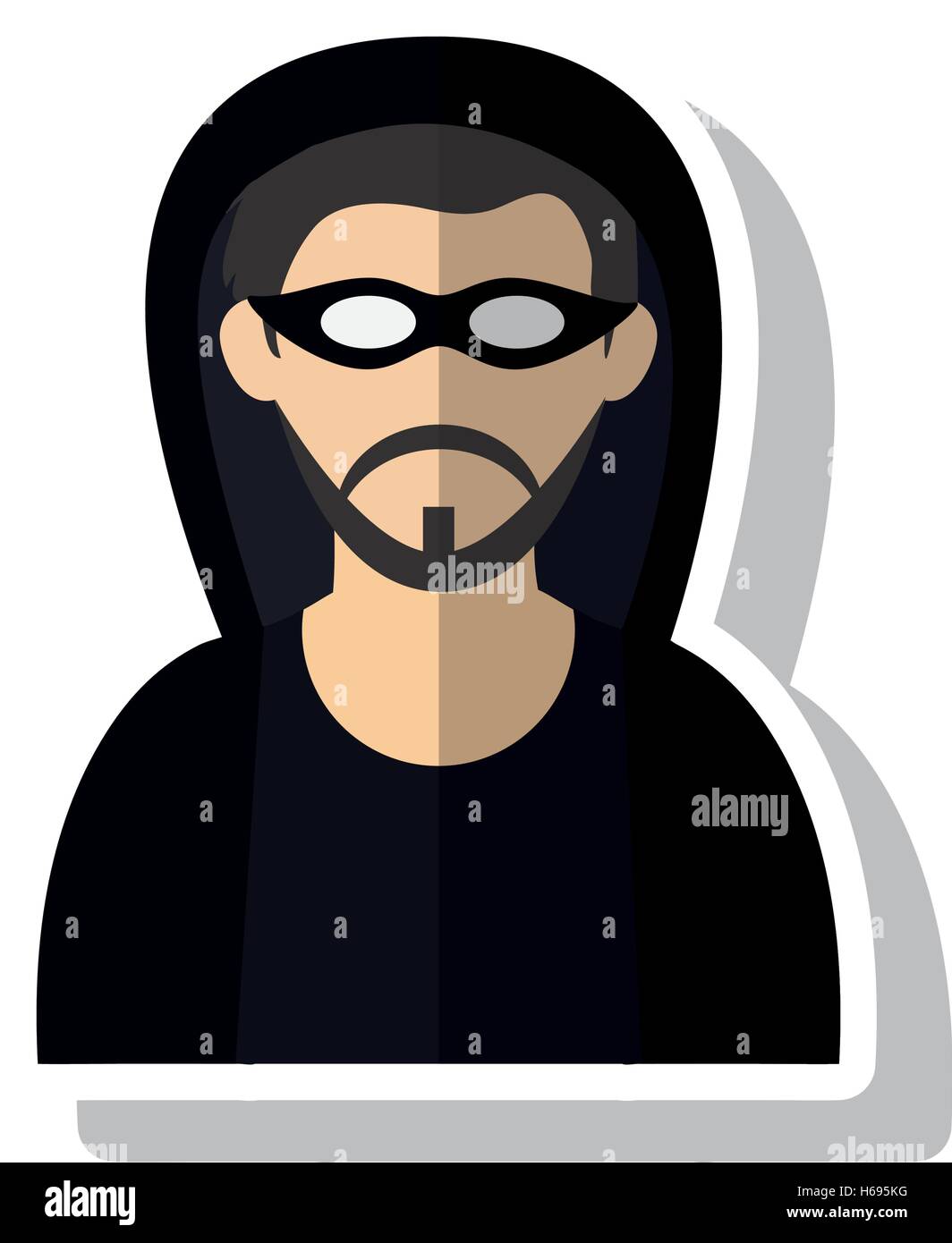 Isolated hacker of security system design Stock Vector Image & Art - Alamy