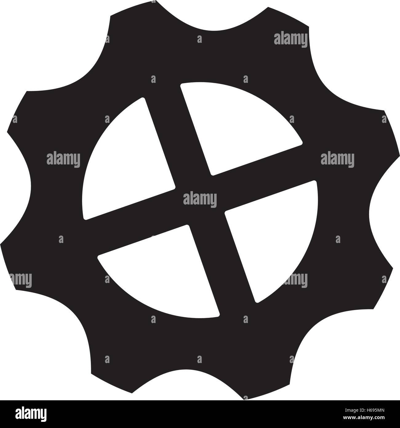 Isolated gear machine part design Stock Vector Image & Art - Alamy