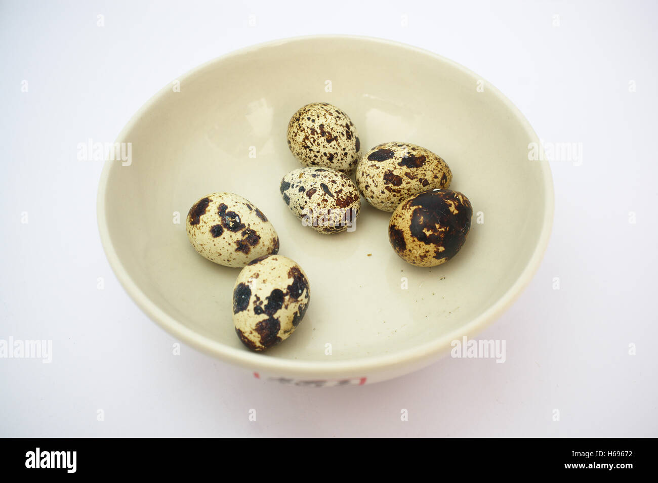 close up Quail egg on white background Stock Photo - Alamy