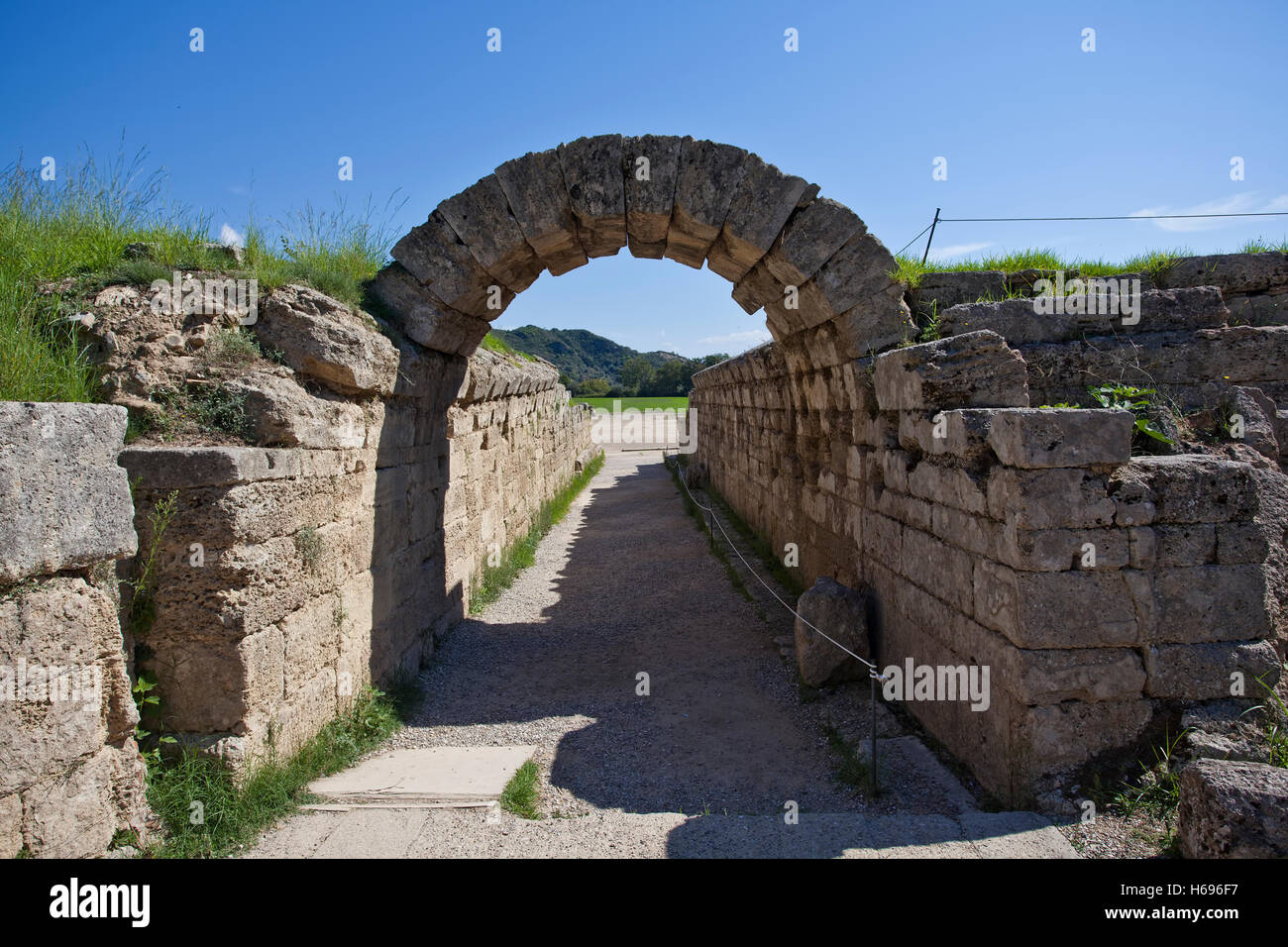 Ancient Olympia archaeological site in Greece Stock Photo - Alamy
