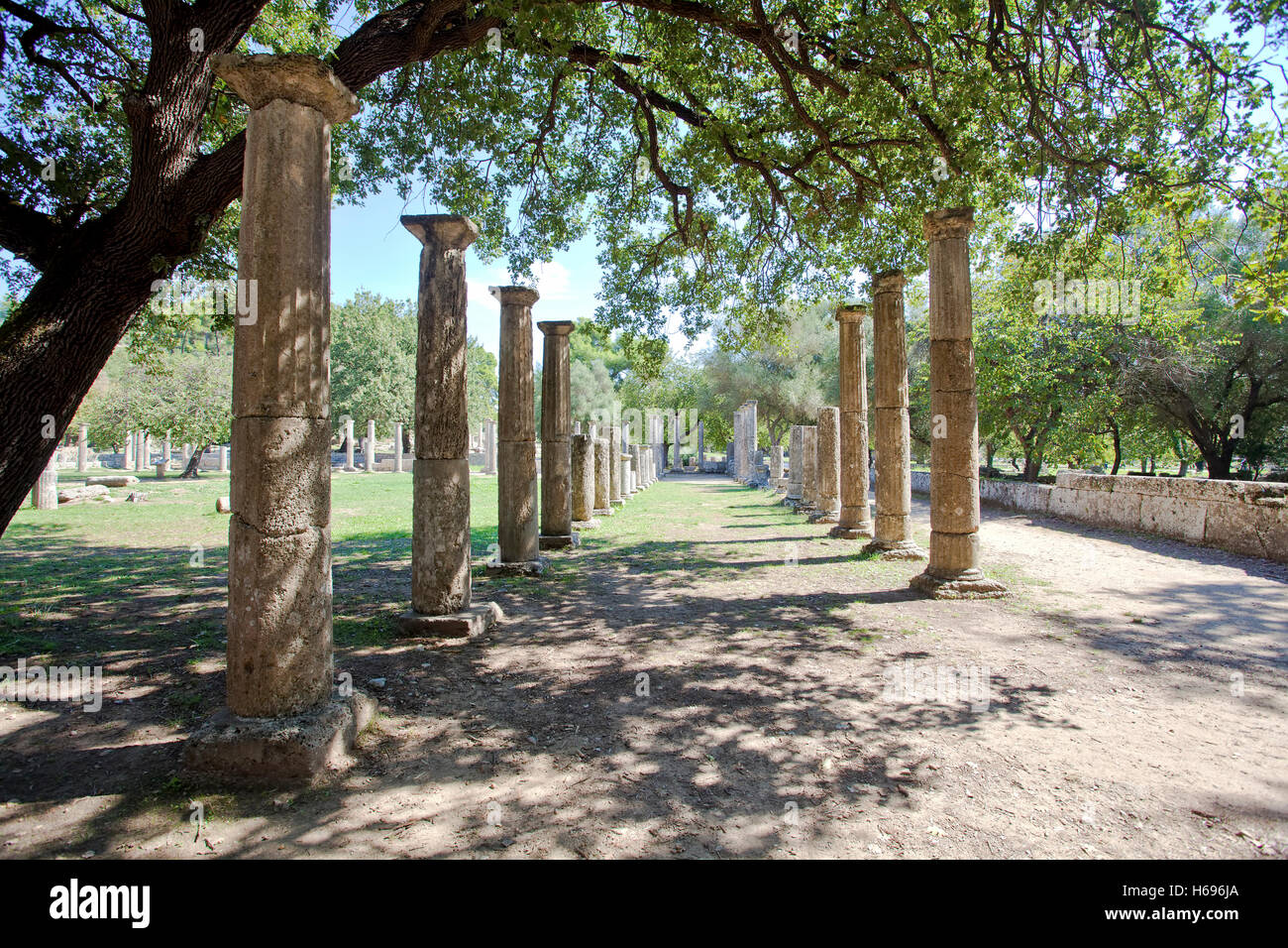 Ancient Olympia archaeological site in Greece Stock Photo - Alamy