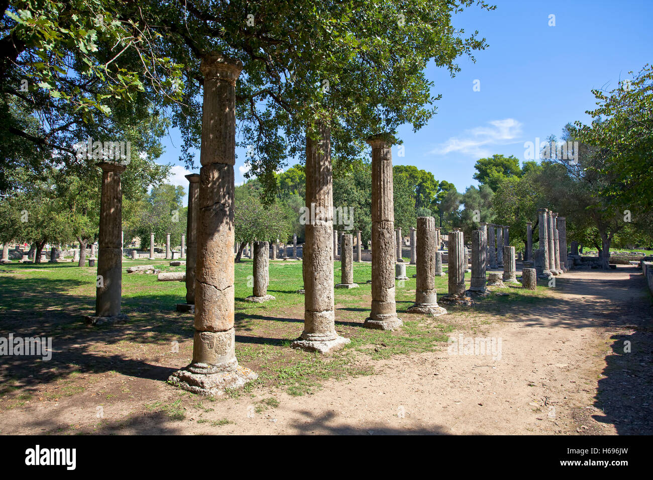Ancient Olympia archaeological site in Greece Stock Photo - Alamy