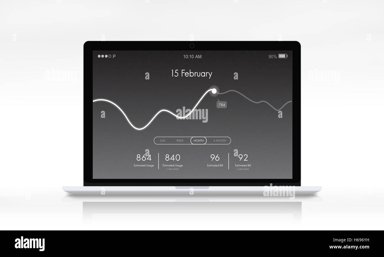 Internet usage graph hi-res stock photography and images - Alamy