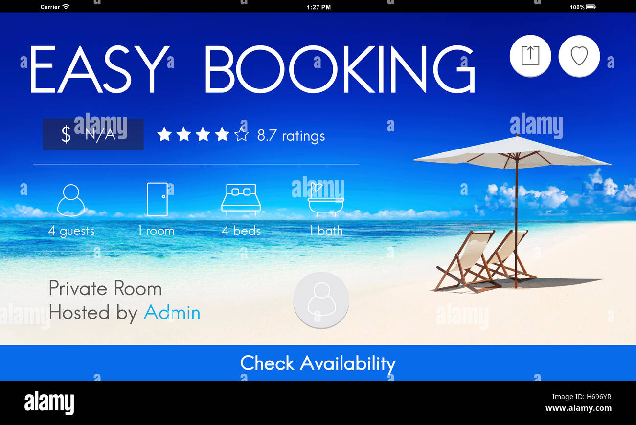 Booking Ticket Online Reservation Travel Flight Concept Stock Photo - Alamy