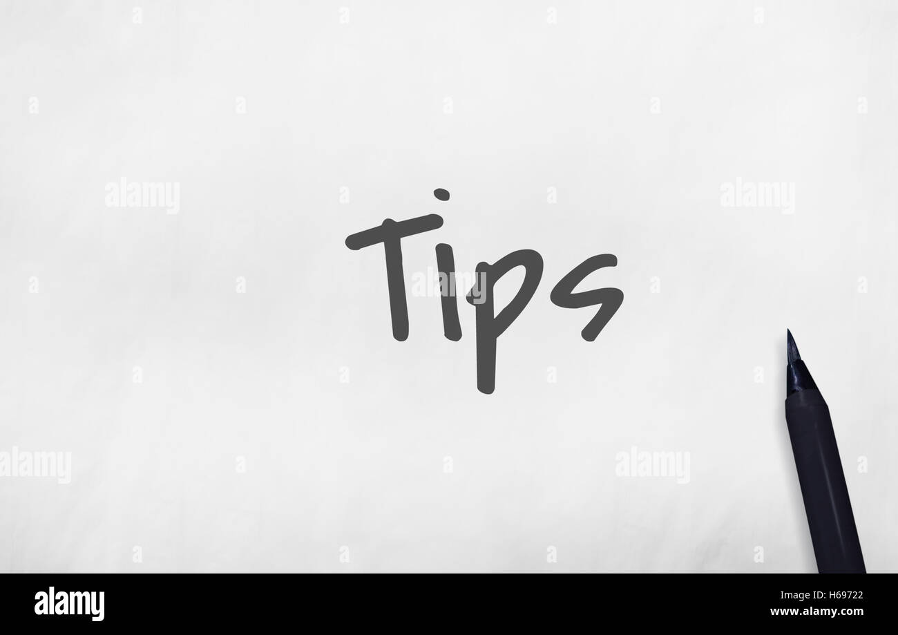 Tips Tricks Helpful Information Concept Stock Photo - Alamy