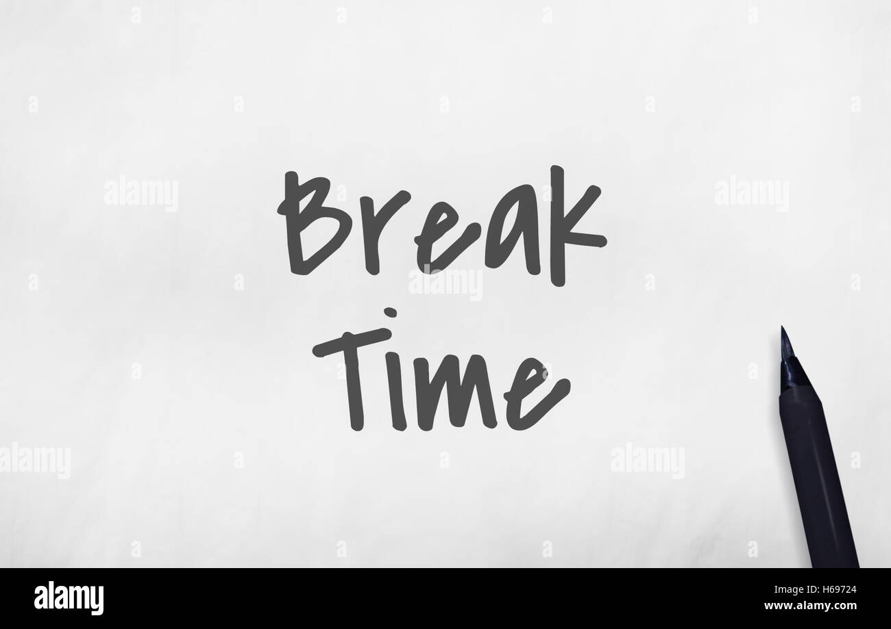 Break Time Positive Life Concept Stock Photo - Alamy