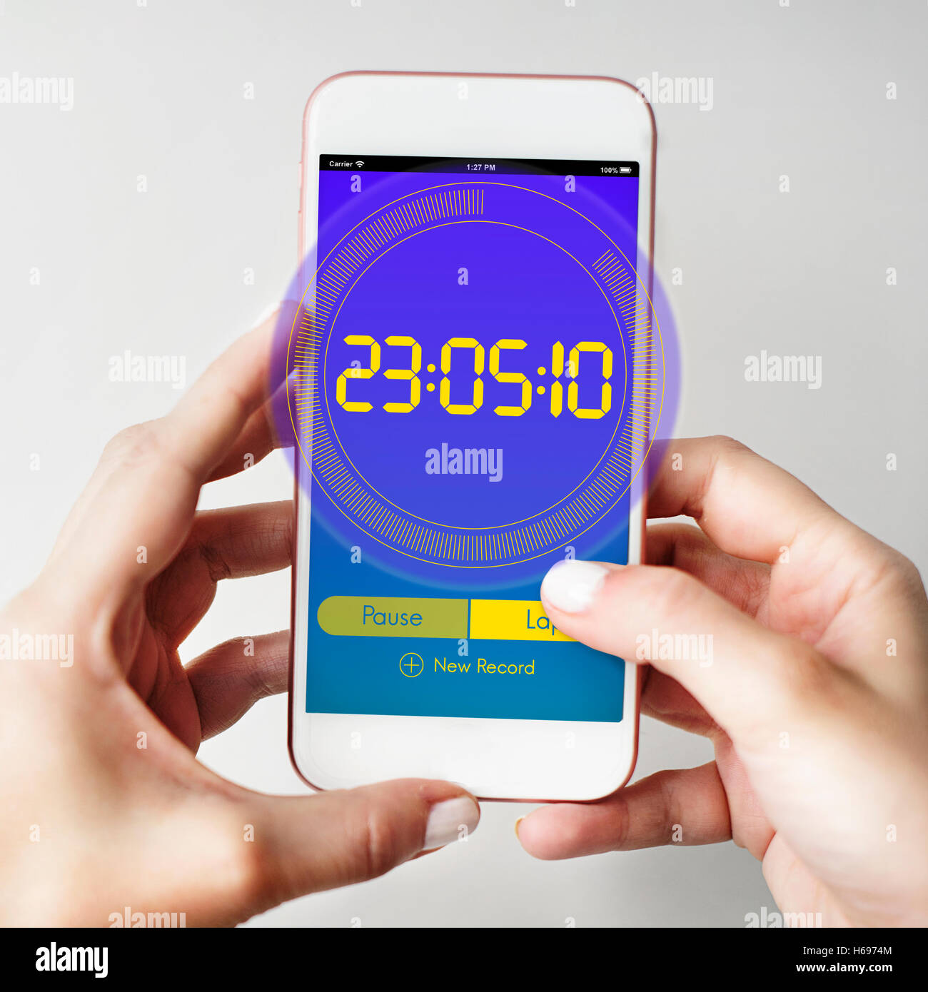 Stopwatch Clock Time Countdown Graphic Words Stock Photo - Alamy