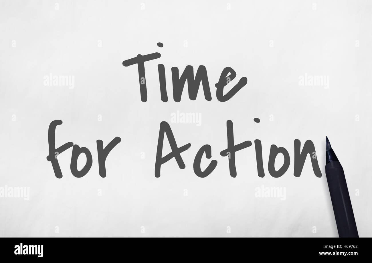 Time For Action Change Concept Stock Photo - Alamy