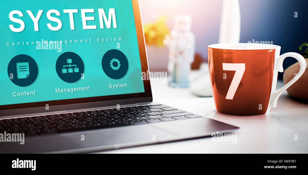 System Website Development Data Network Concept Stock Photo - Alamy