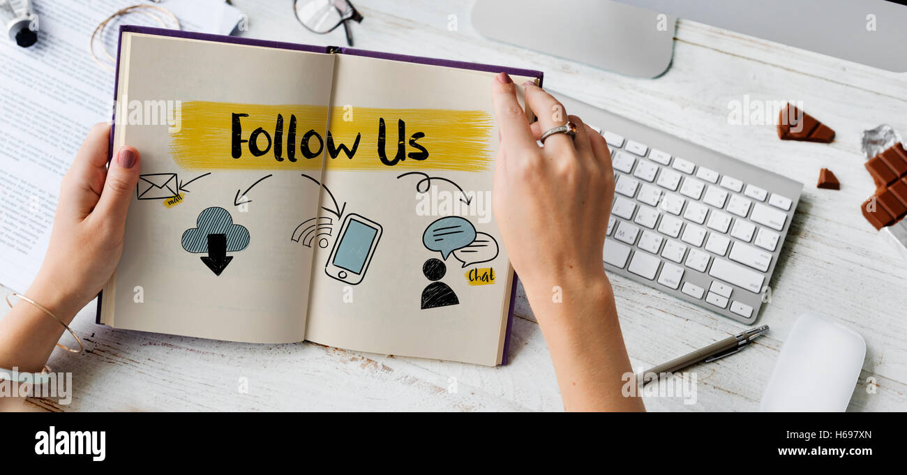 Social Media Connection Communication Friends Concept Stock Photo - Alamy