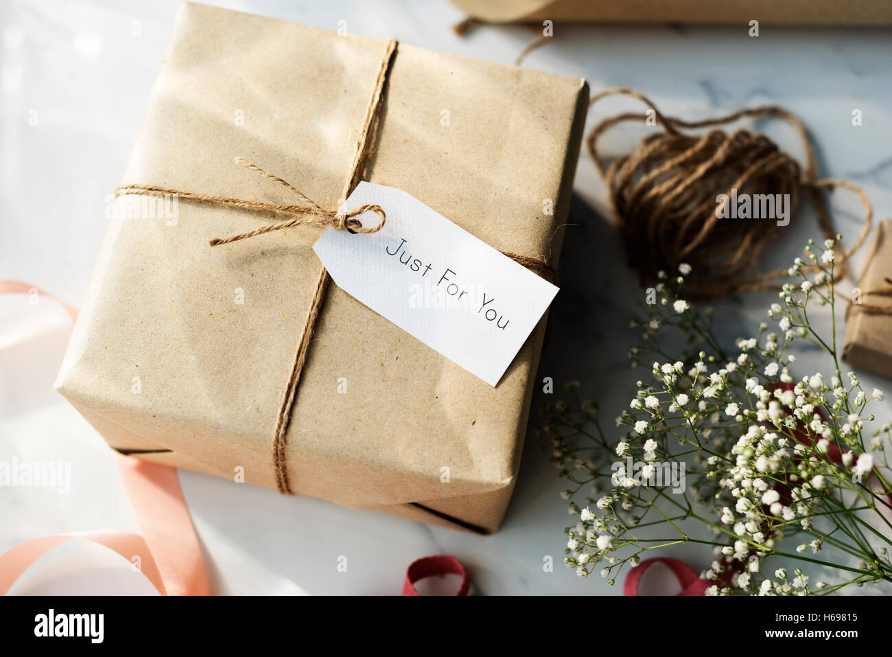 Message Label Tag Card Present Gift Concept Stock Photo - Alamy