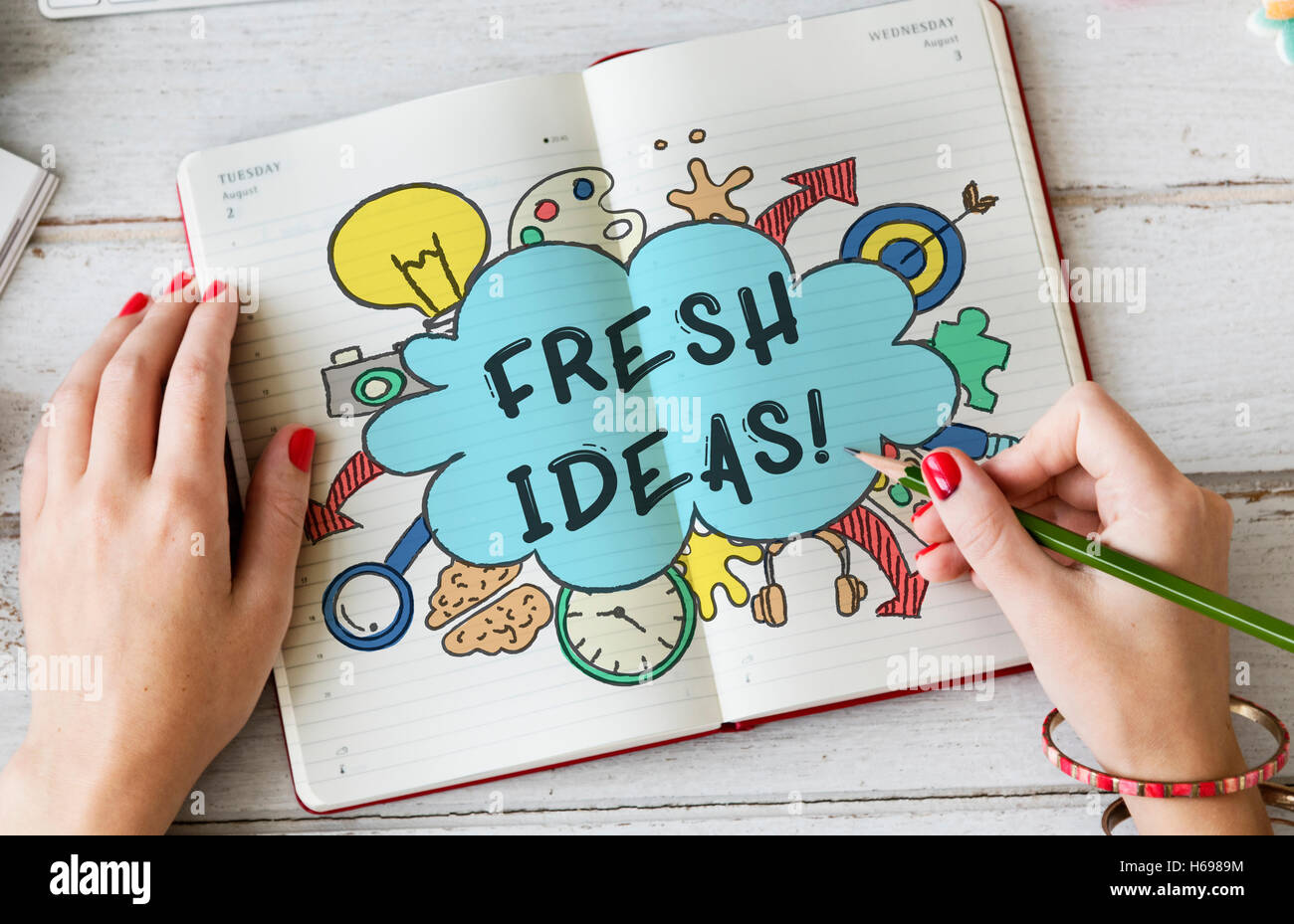 Creativity Ideas Design Thought Bubble Icon Concept Stock Photo - Alamy