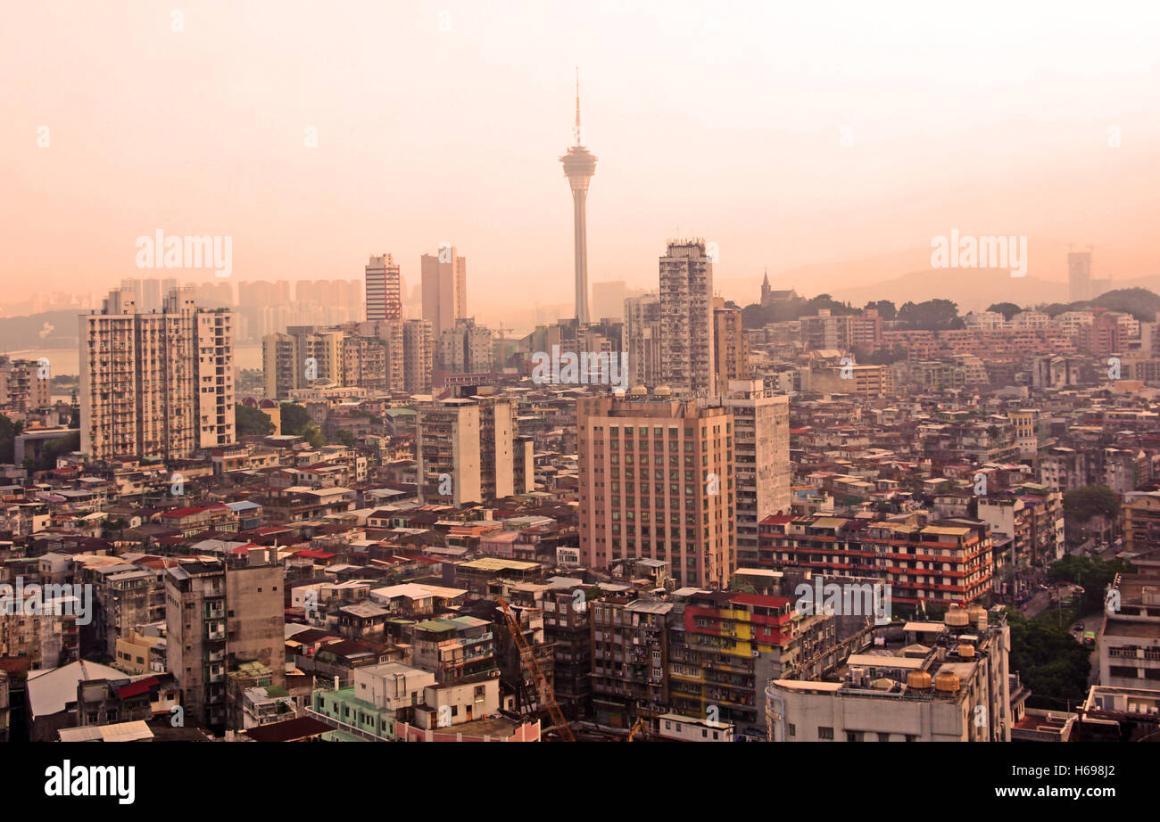 aerial view on Macau China Stock Photo - Alamy