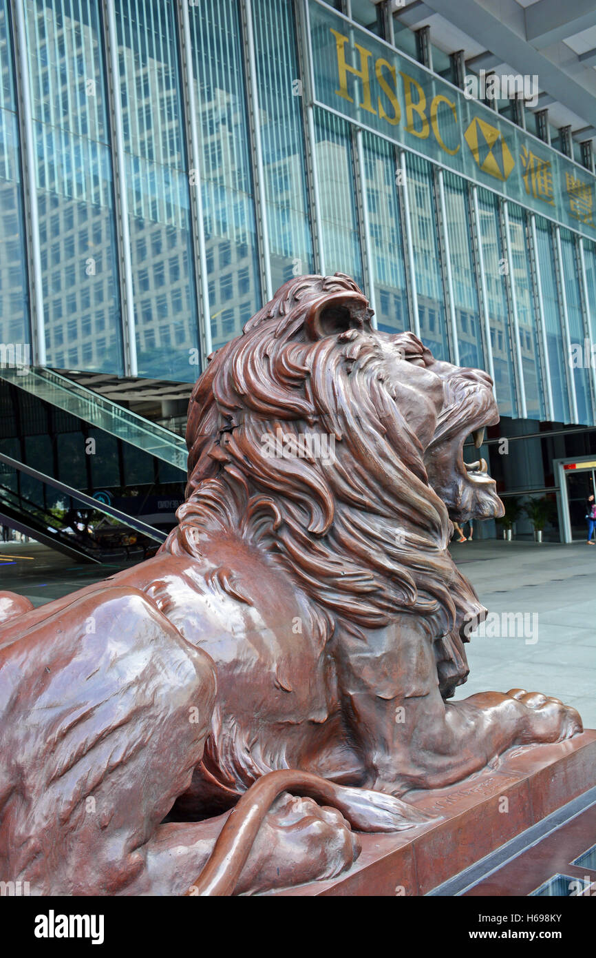 Lion statue bank of china hi-res stock photography and images - Alamy