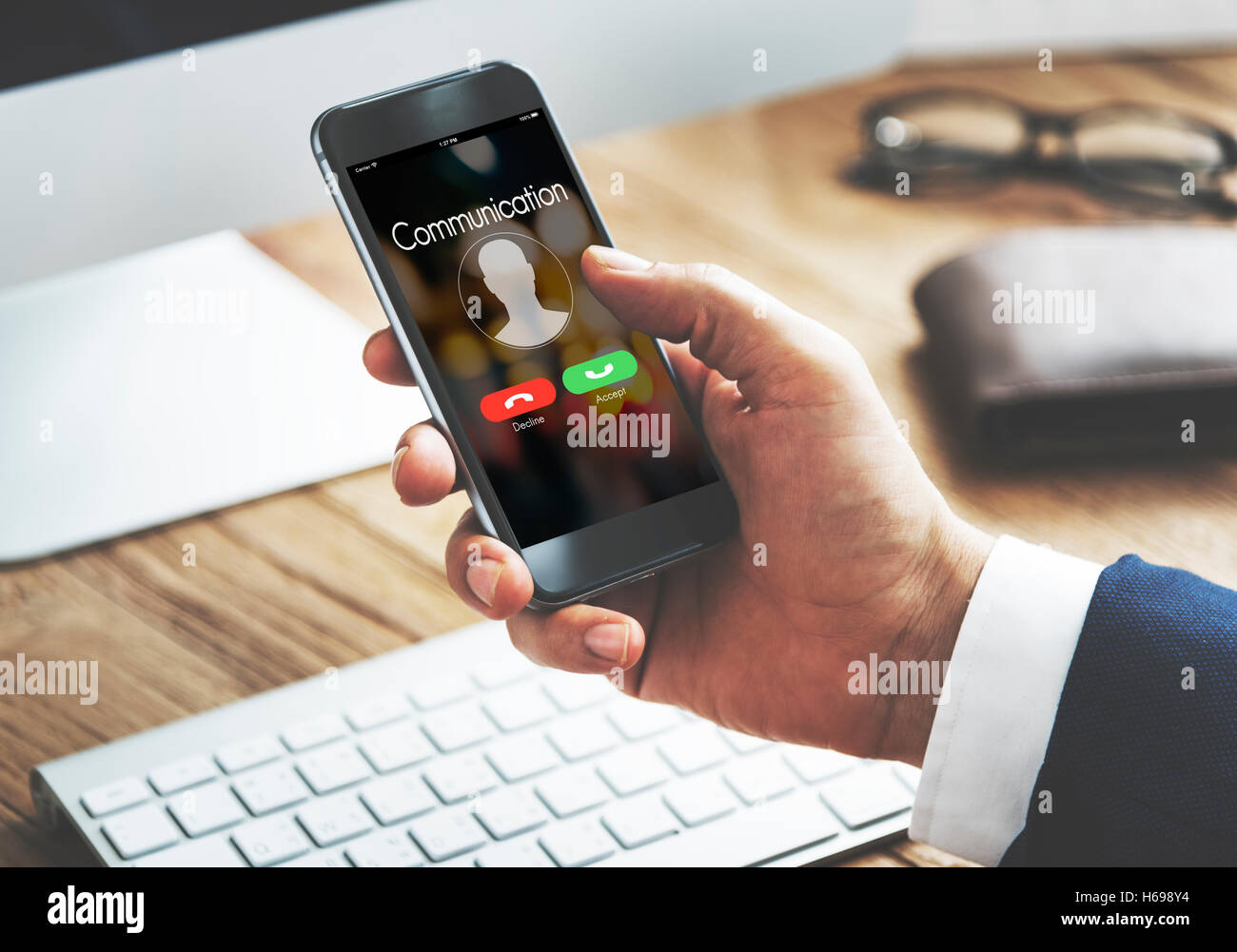 Communication Incoming Call Connect Concept Stock Photo - Alamy