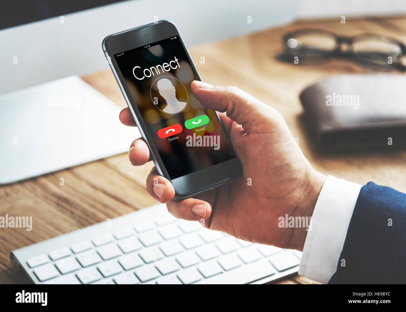 Connect Incoming Call Communication Concept Stock Photo - Alamy