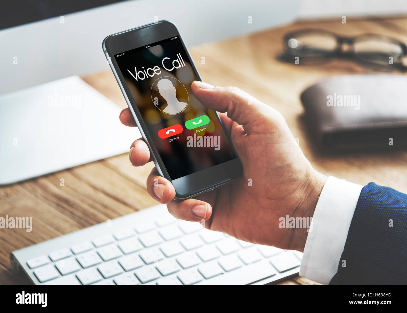 Voice Call Communication Connect Concept Stock Photo - Alamy