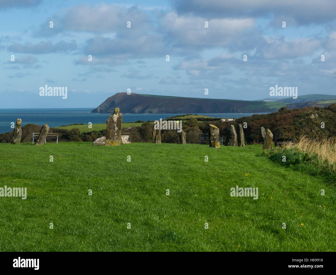 Gorsedd Circle stones erected 1936 National Eisteddfod Fishguard ...