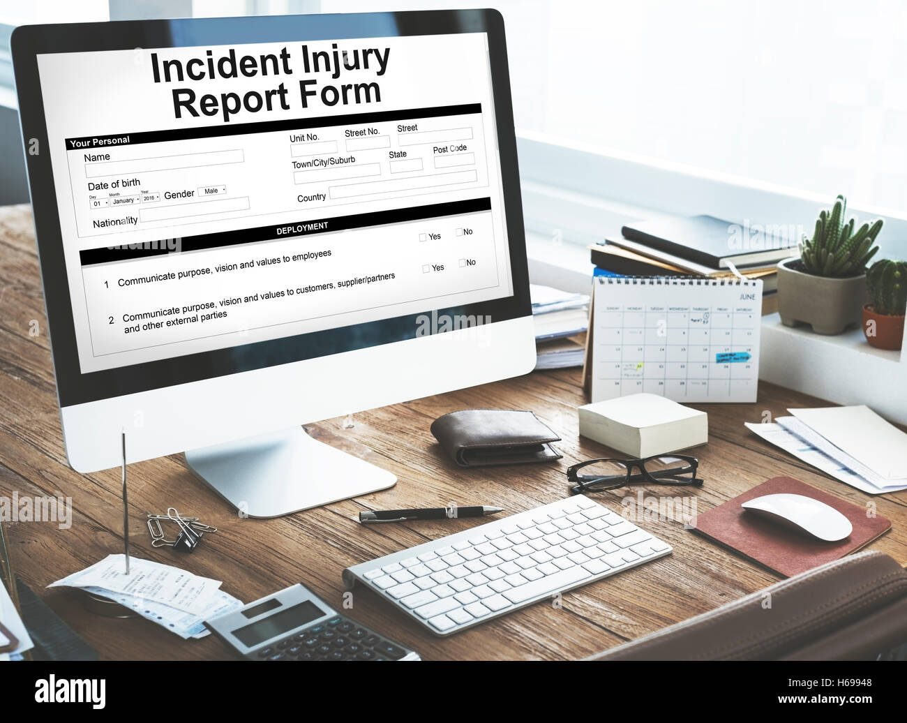 Incident Injury Report Form Document Concept Stock Photo - Alamy