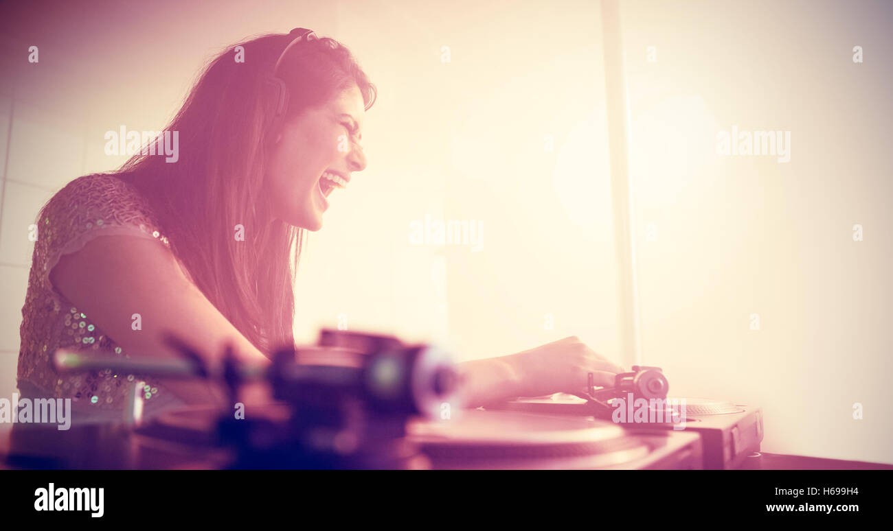 Dj scratching hi-res stock photography and images - Alamy