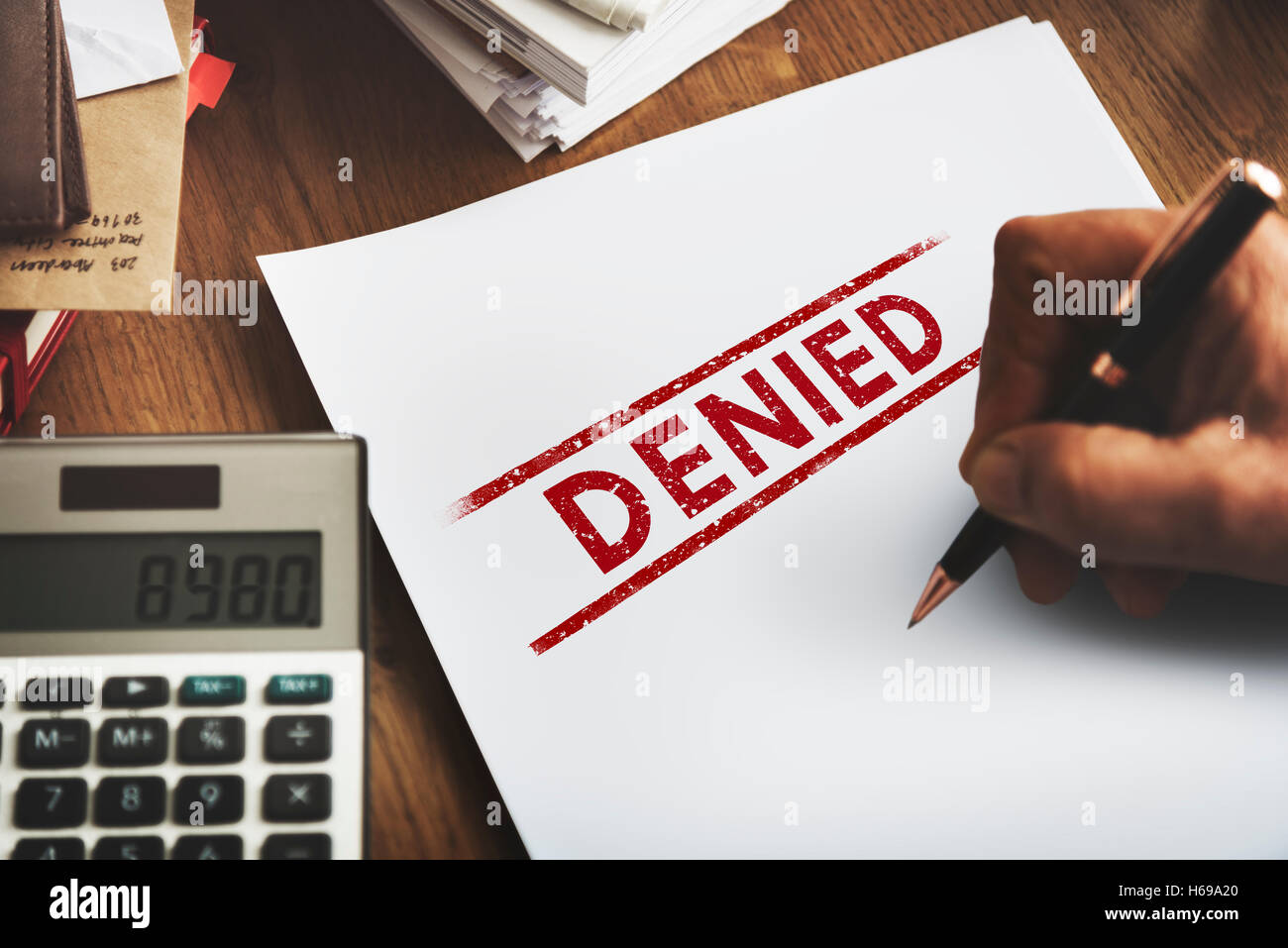 Caution Denied Pending Rejected Secret Warning Concept Stock Photo - Alamy