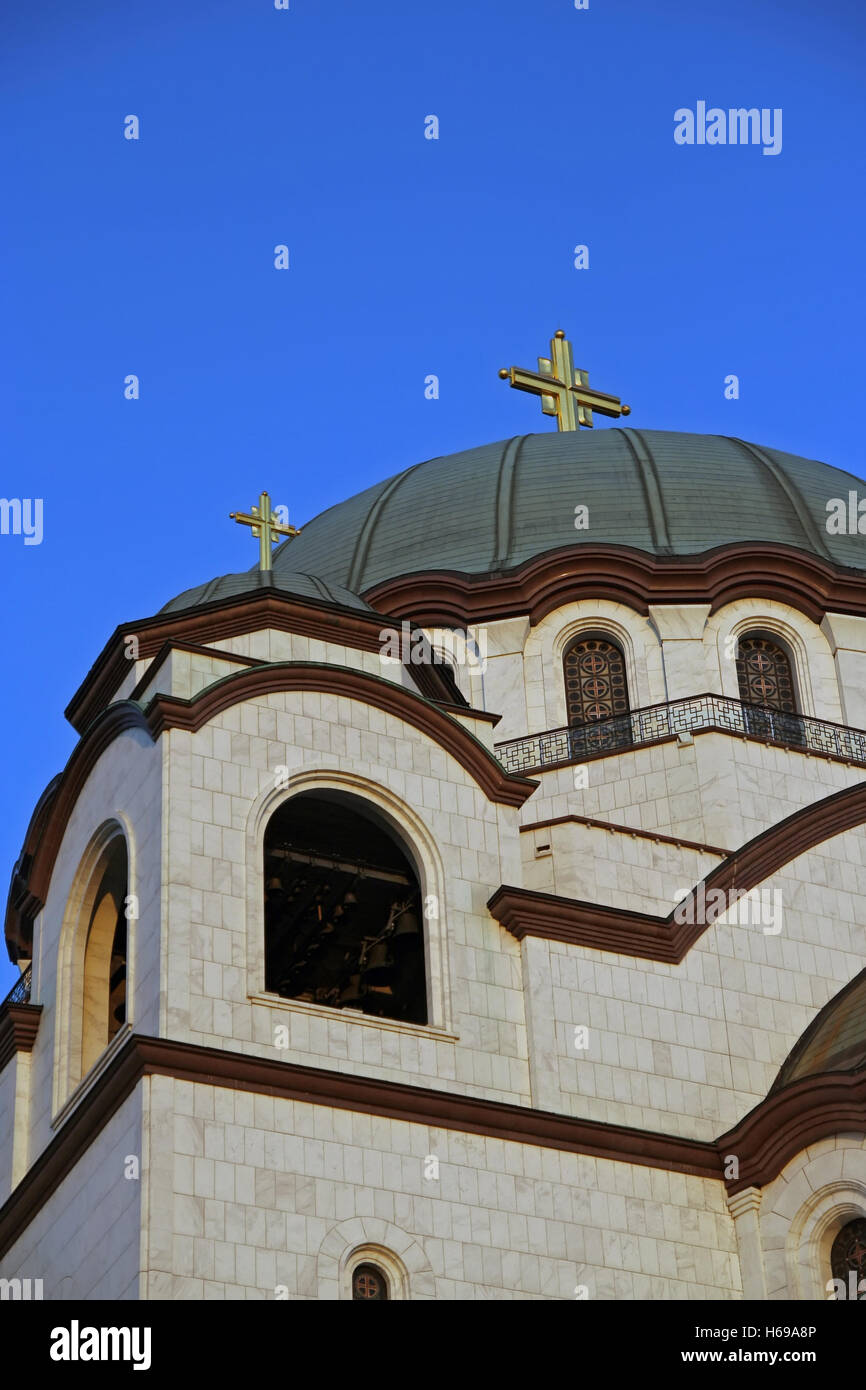 White Orthodox Christian church building Stock Photo - Alamy