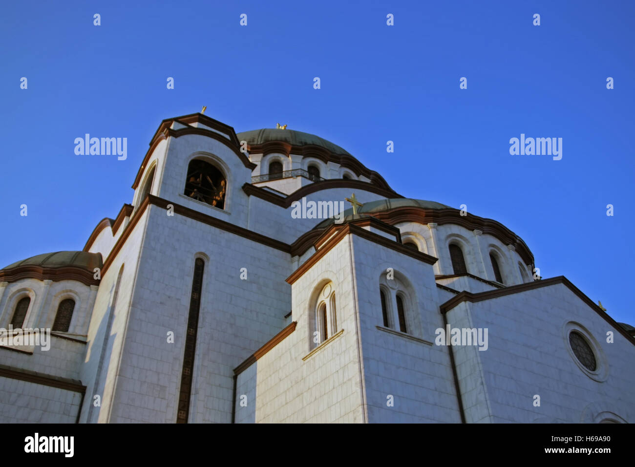 White Orthodox Christian church building Stock Photo - Alamy