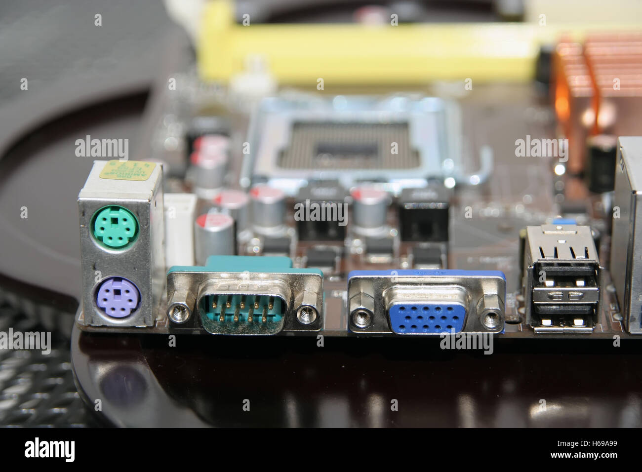 Computer motherboard part. Personal Computer component Stock Photo - Alamy