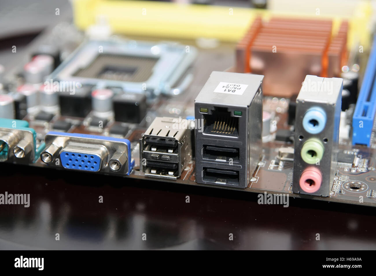 Computer motherboard part. Personal Computer component Stock Photo - Alamy