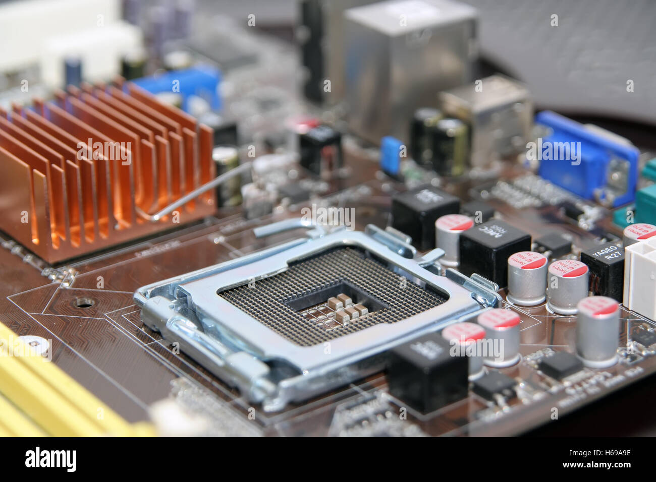 Computer motherboard part. Personal Computer component Stock Photo - Alamy