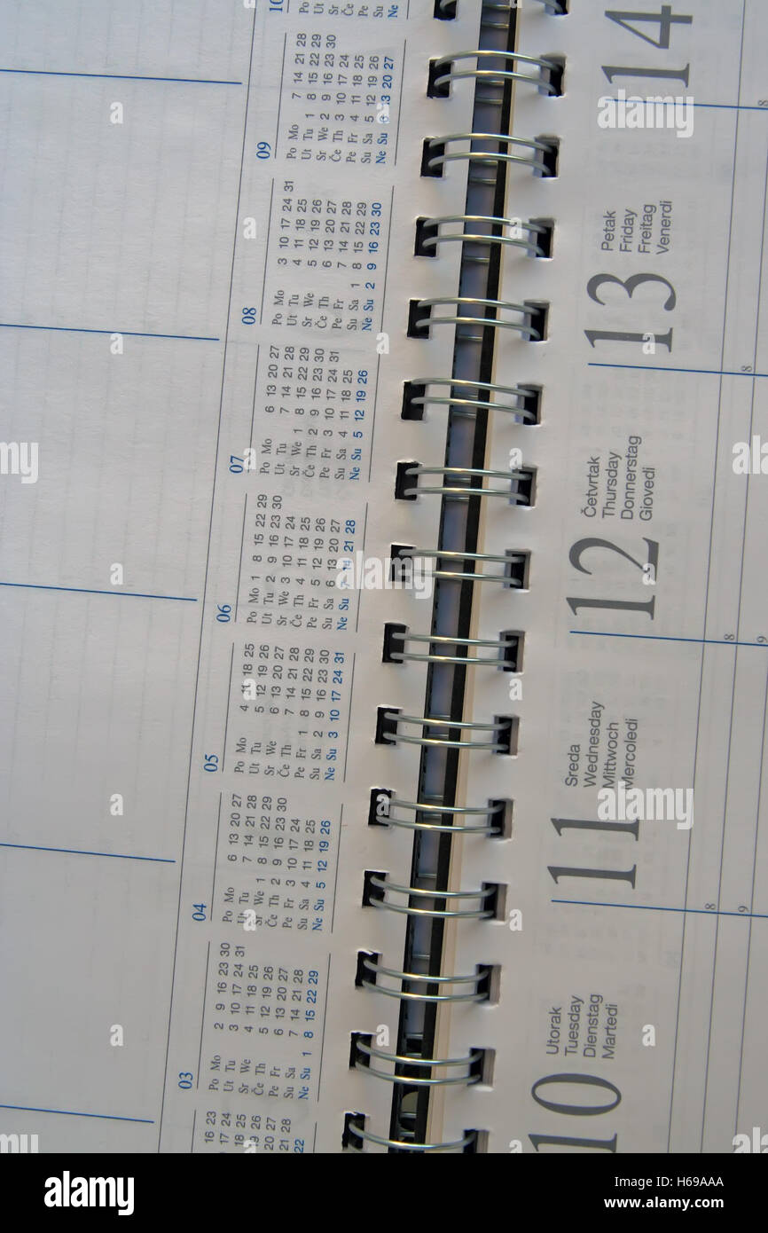 Month calendar note hi-res stock photography and images - Alamy