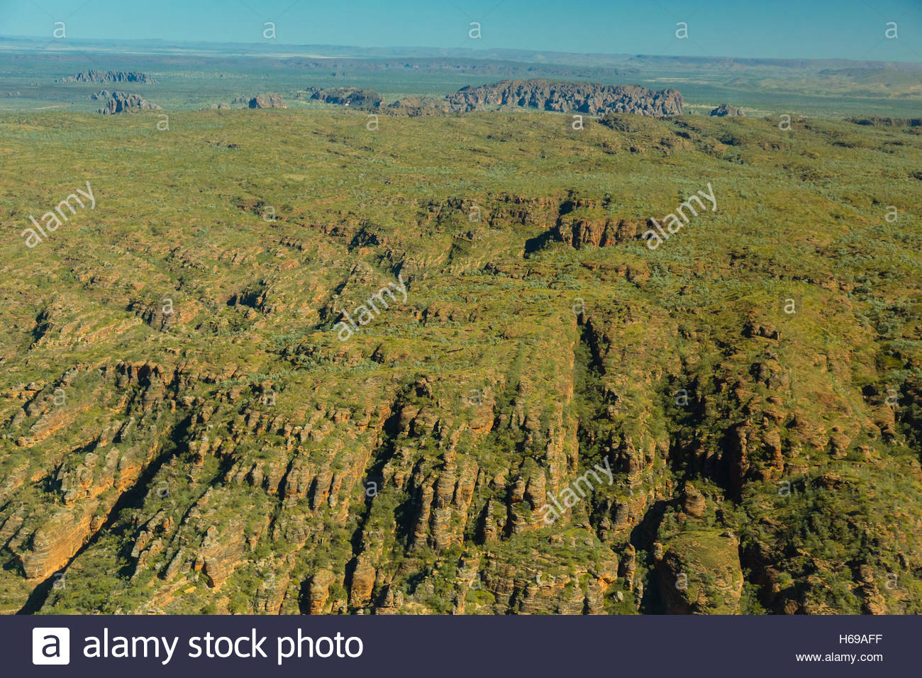 An aerial view of the Bungle Bungle Range, a UNESCO World Heritage Site ...