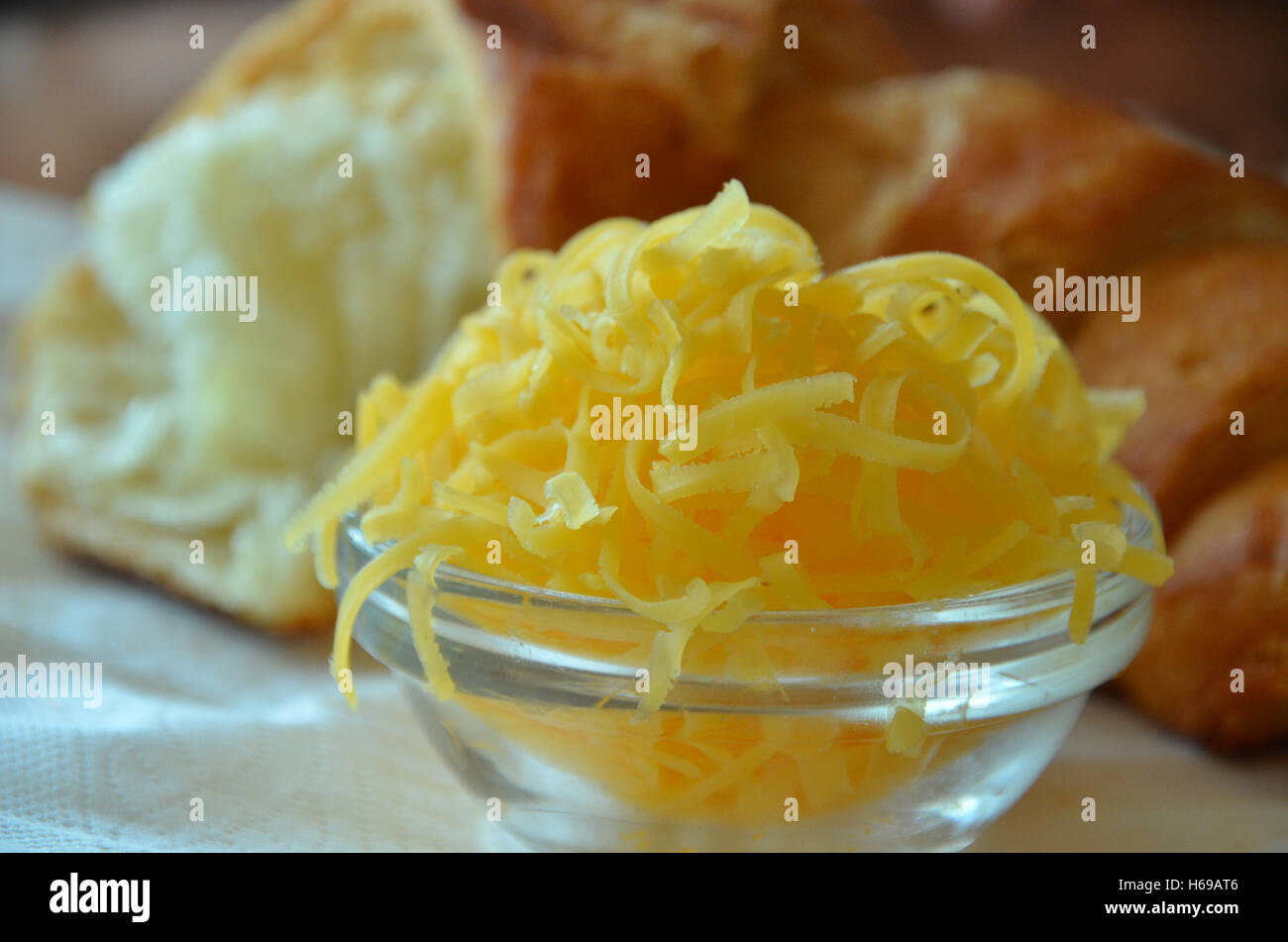 Grated cheddar cheese in hi-res stock photography and images - Alamy