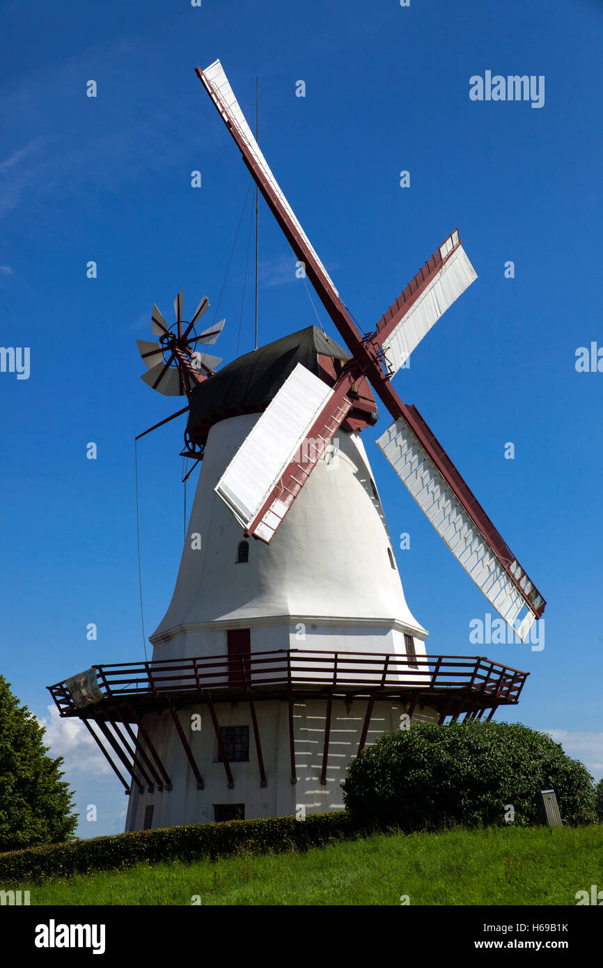 The historical mill Dybbol Molle at Soenderborg, Denmark. Dybbøl Mill ...