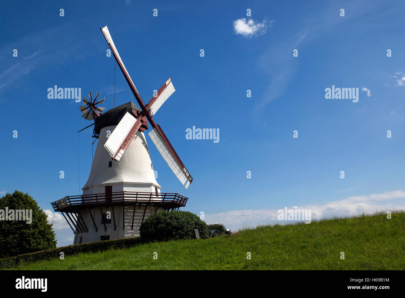 The historical mill Dybbol Molle at Soenderborg, Denmark. Dybbøl Mill ...
