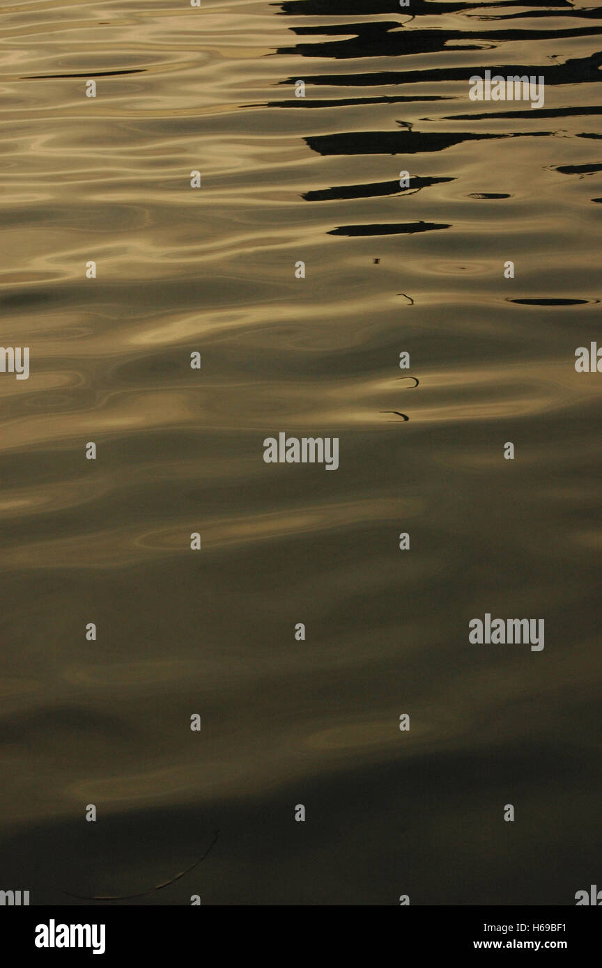 soft waves on water in low light Stock Photo - Alamy