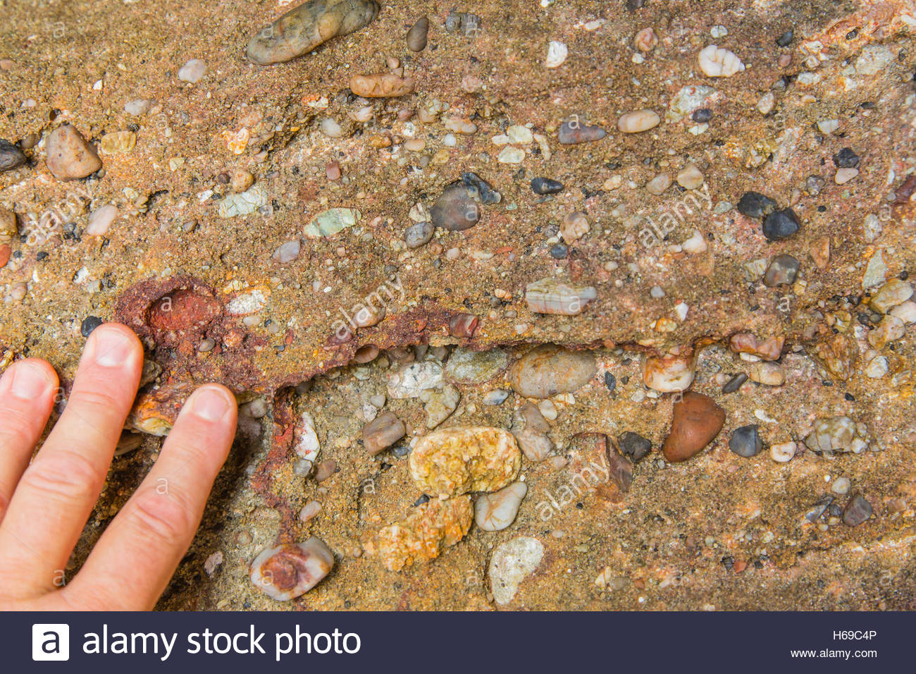 Sedimentary conglomerate rock geology hi-res stock photography and ...