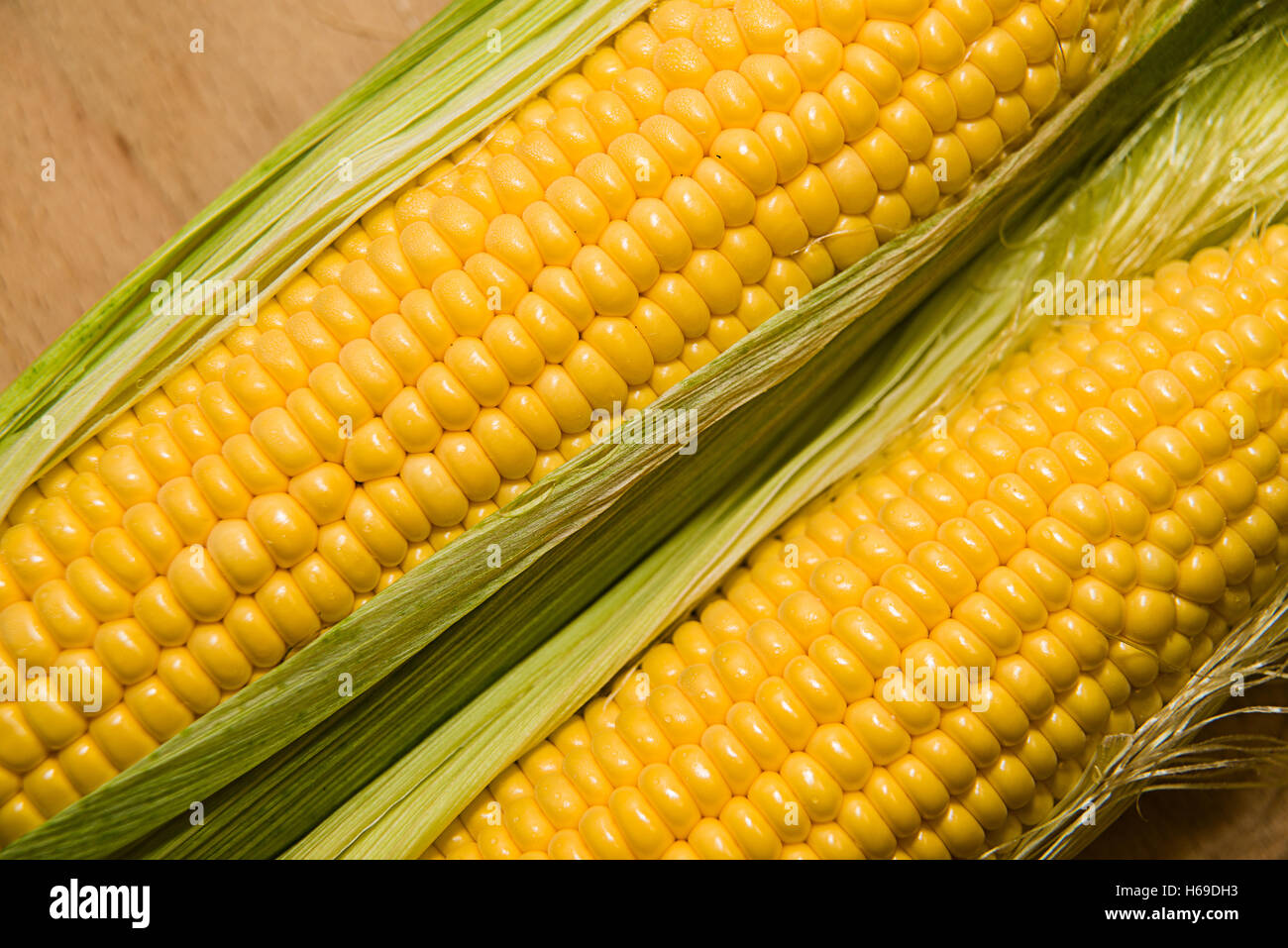 The seeds fruit of the corn. Closeup Stock Photo - Alamy