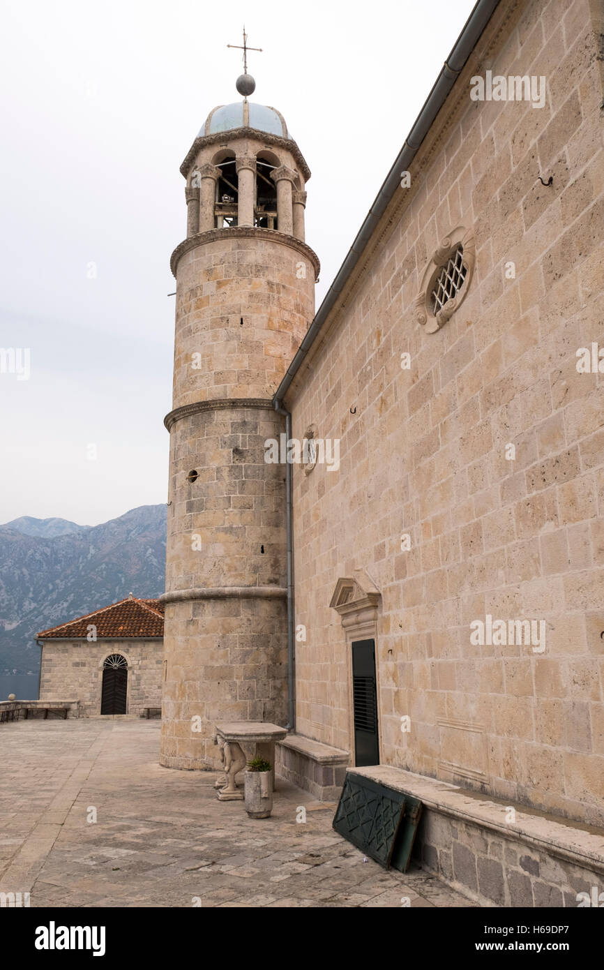 The exterior of the Roman Catholic Our Lady of the Rock Chapel, or ...