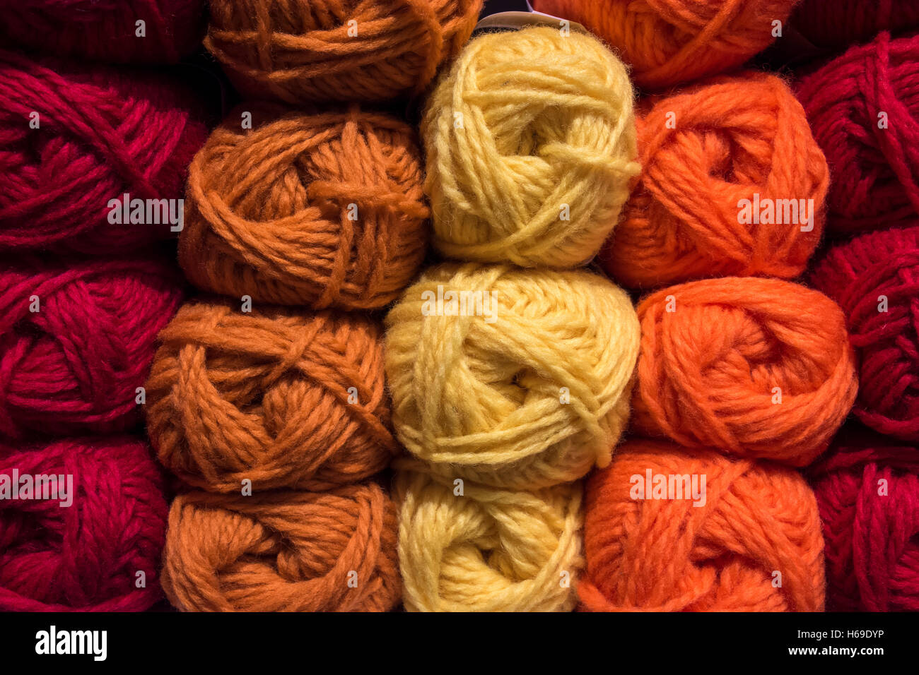 balls of colored wool in Norway Stock Photo - Alamy