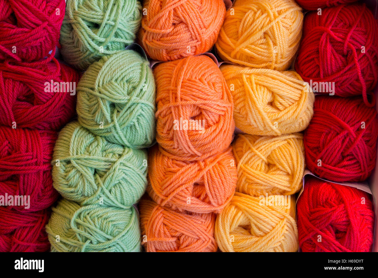 balls of colored wool in Norway Stock Photo - Alamy