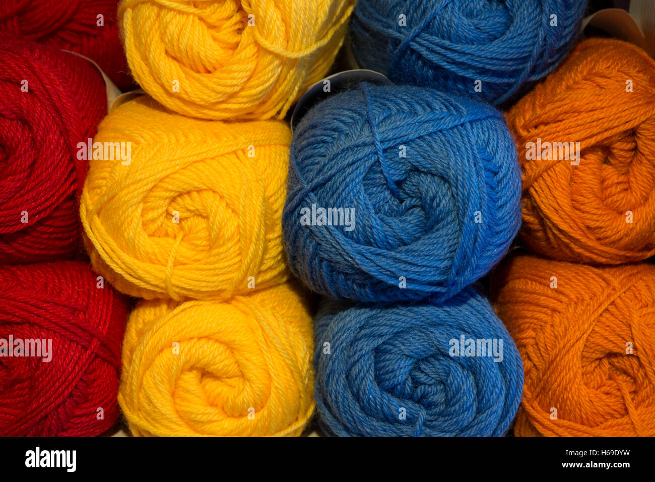 balls of colored wool in Norway Stock Photo - Alamy