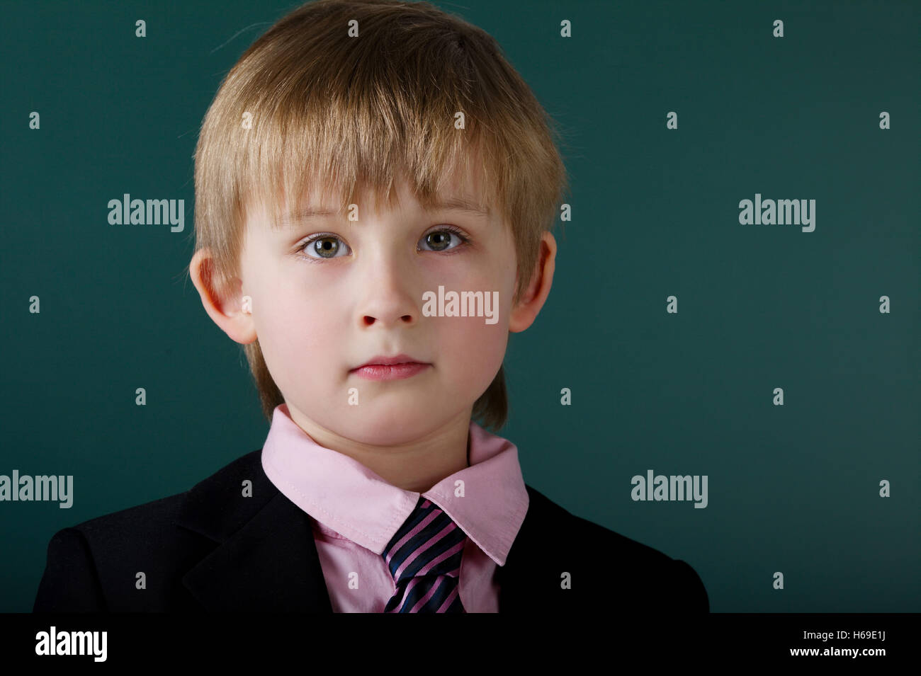 little funny boy with blackboard Stock Photo - Alamy